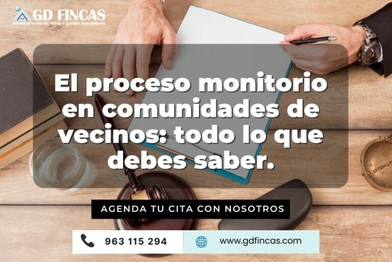 Proceso monitorio en comunidades de vecinos - GD Fincas